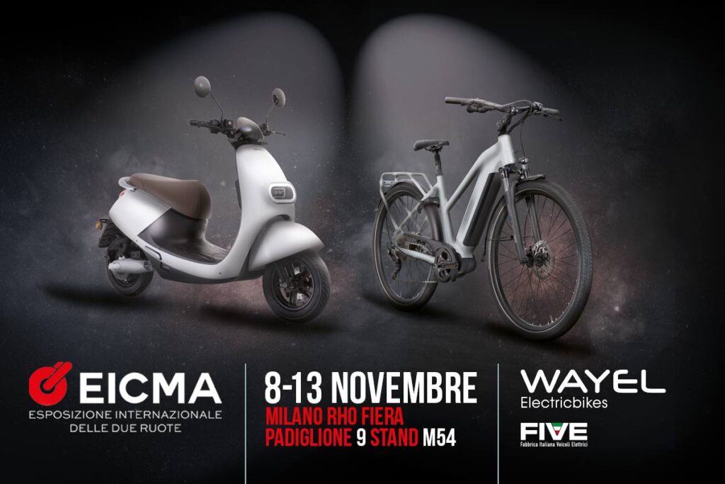 Vieni a vedere e provare le bici e gli scooter WAYEL a EICMA 2022